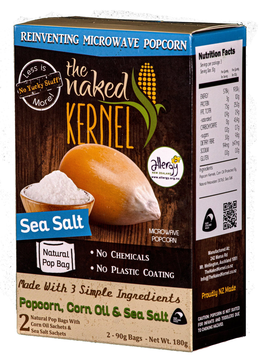 [Bulk Buy] Microwave Popcorn Sea Salt 24 / 2pk – New Zealand Kettle Korn